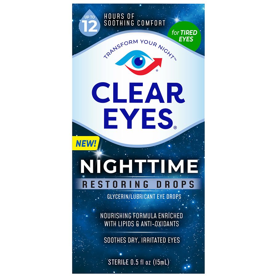 Clear Eyes Nighttime Restoring Eye Drops | Walgreens