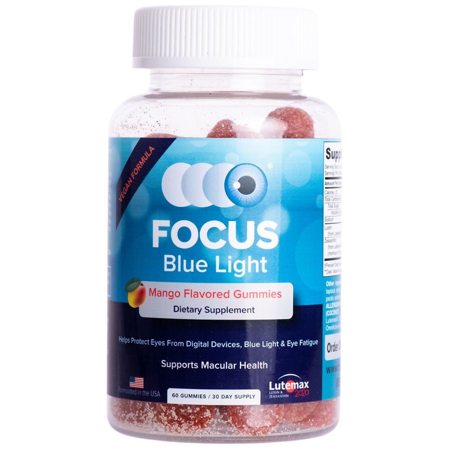 Focus Vitamins Blue Light Gummies Mango | Walgreens