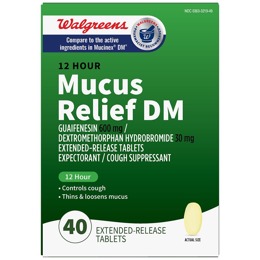 Walgreens Mucus Relief DM, Extended-Release Tablets | Walgreens