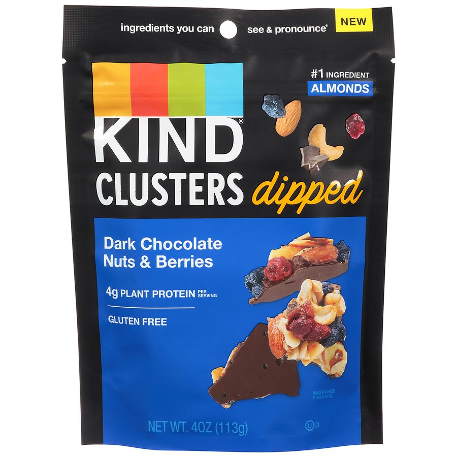 KIND Clusters Dipped Dark Chocolate Nuts & Berries | Walgreens