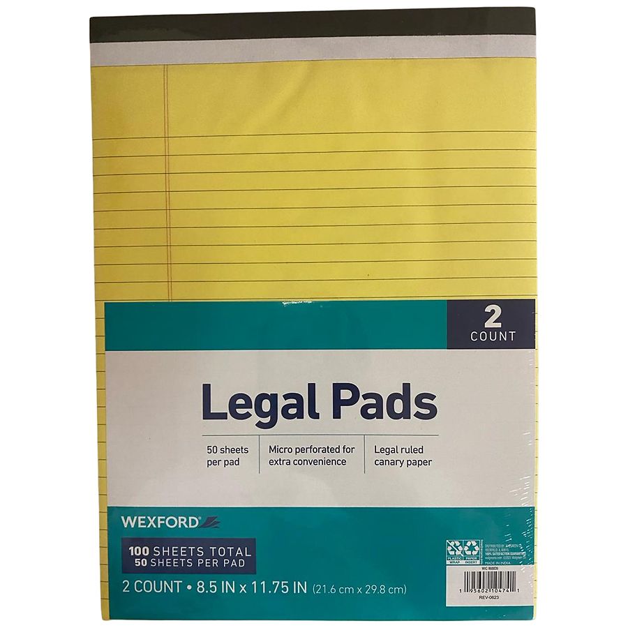 Wexford Legal Pads 8.5"X11.75" | Walgreens