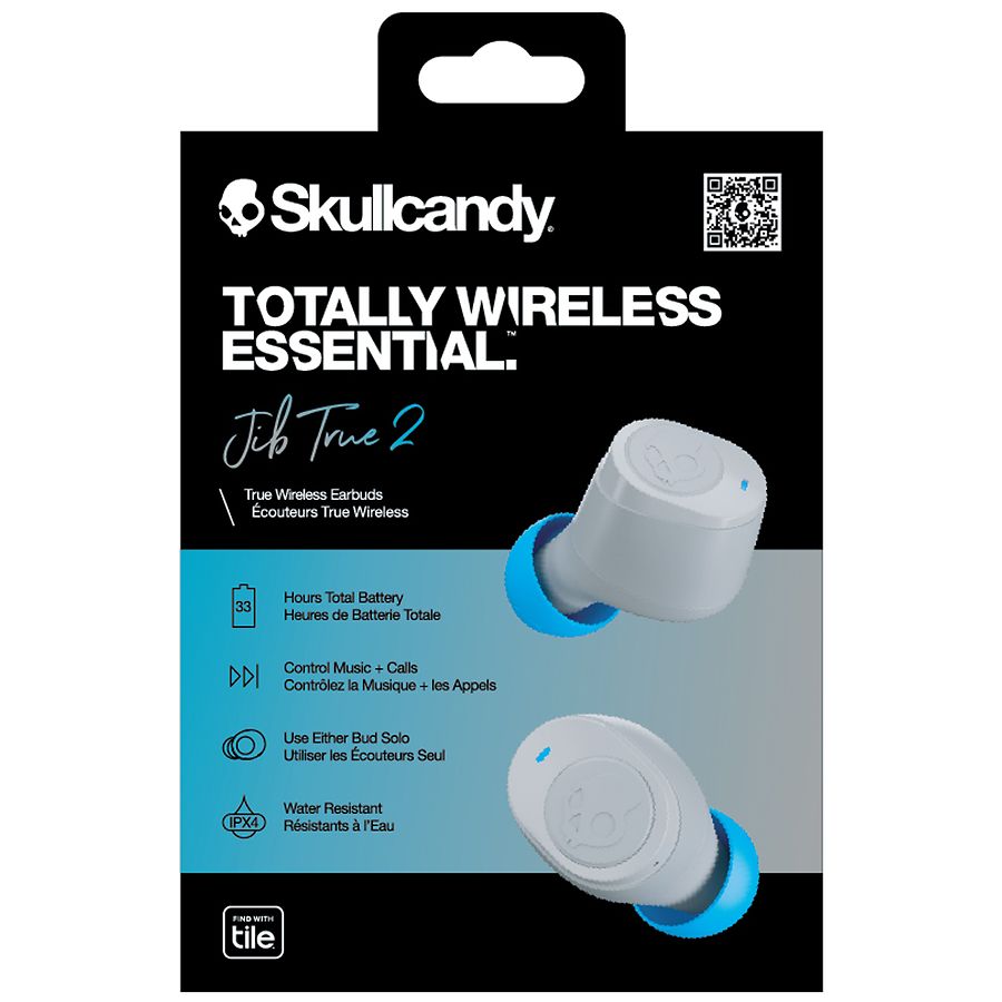Skullcandy Jib True 2 True Wireless Earbuds Light Grey/Blue | Walgreens