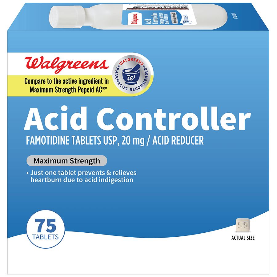 Walgreens Maximum Strength Acid Controller, 20 mg, Tablets | Walgreens