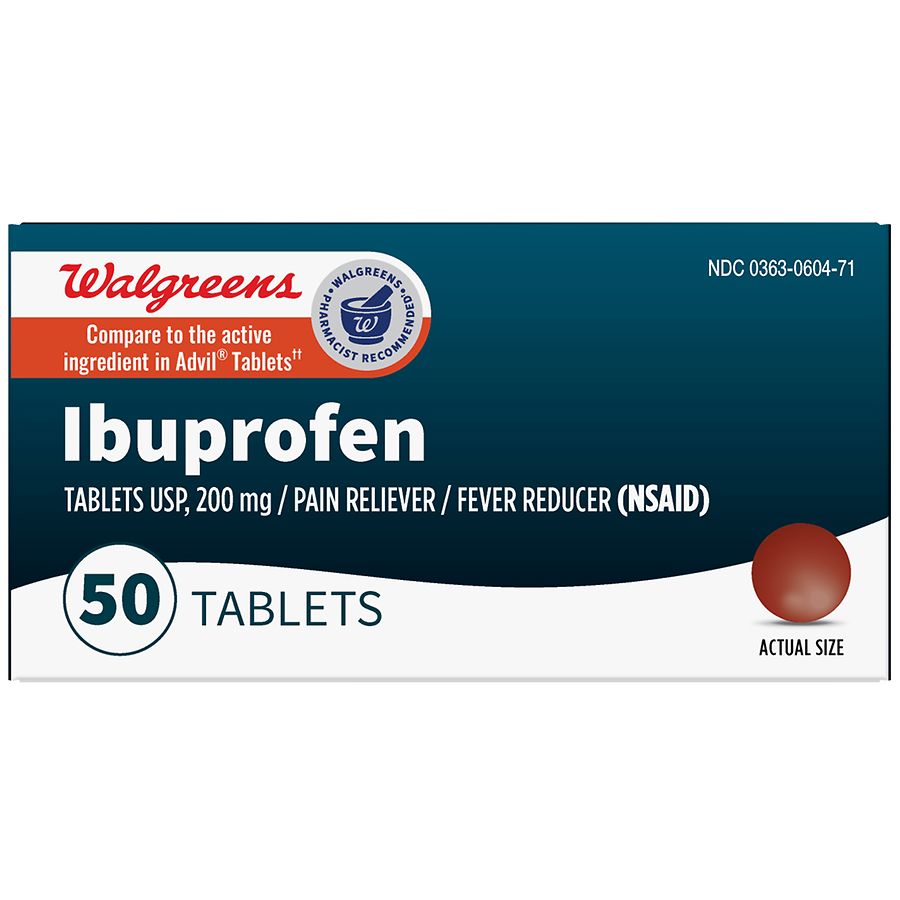 Walgreens Ibuprofen Tablets, Pain Reliever/Fever Reducer | Walgreens