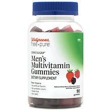 Walgreens Free & Pure Sugar Free Men's Multivitamin Gummies Mixed Berry ...
