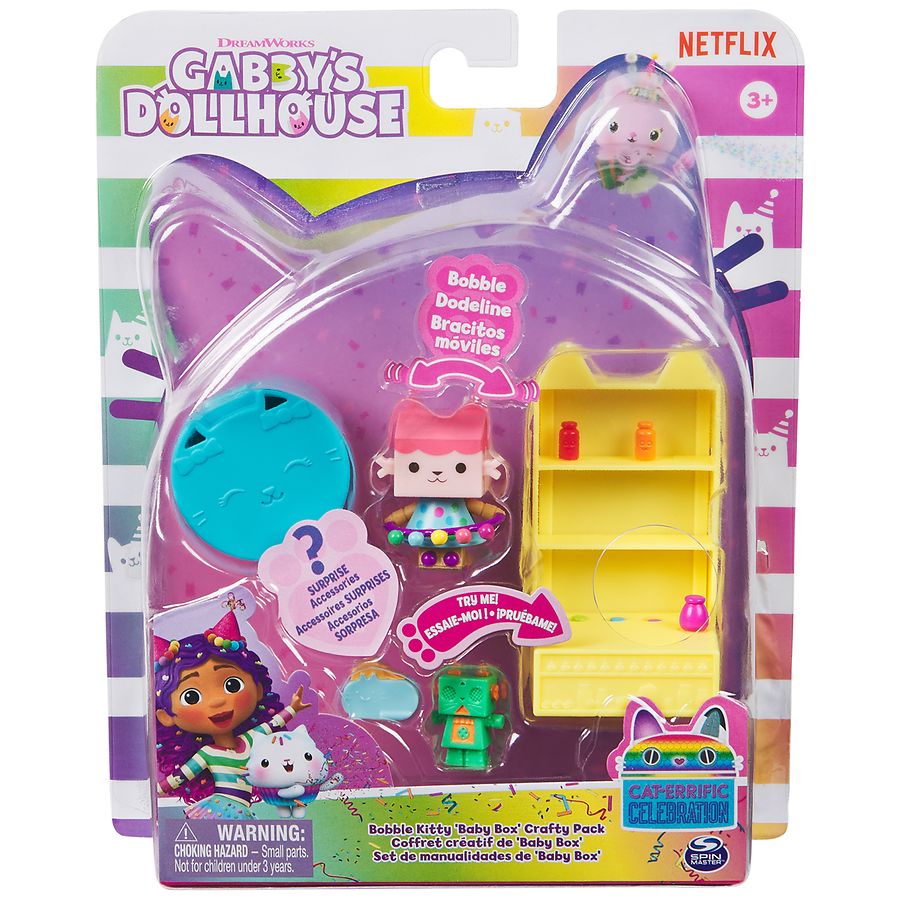 Gabby's Dollhouse Celebration Series Baby Box Cat Bobble Figure | Walgreens