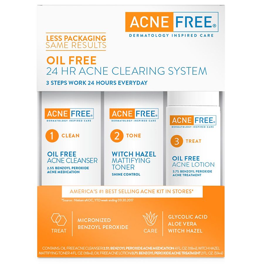 AcneFree 3 Step, 24 Hour Acne Treatment Kit | Walgreens