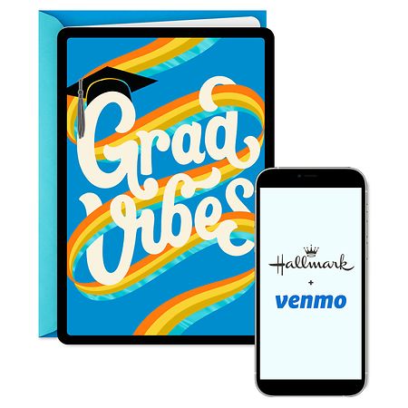 Hallmark Venmo Graduation Card (Grad Vibes Rainbow & Mortarboard ...