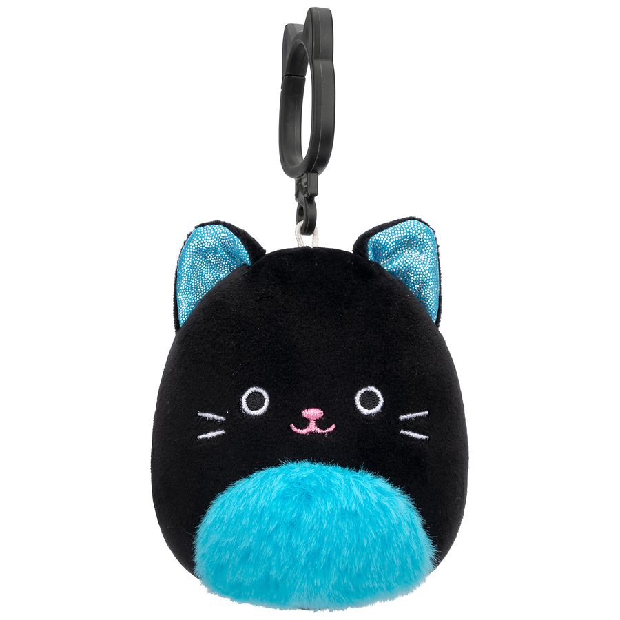 Squishmallows Cat with Fuzzy Belly Clip On Plush 3.5 Inches Black ...