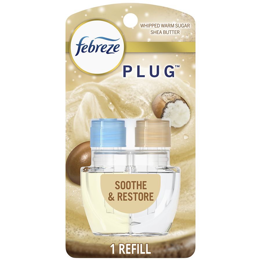 Febreze Plug In Air Freshener, Odor-Fighting Scented Oil Refill Soothe ...