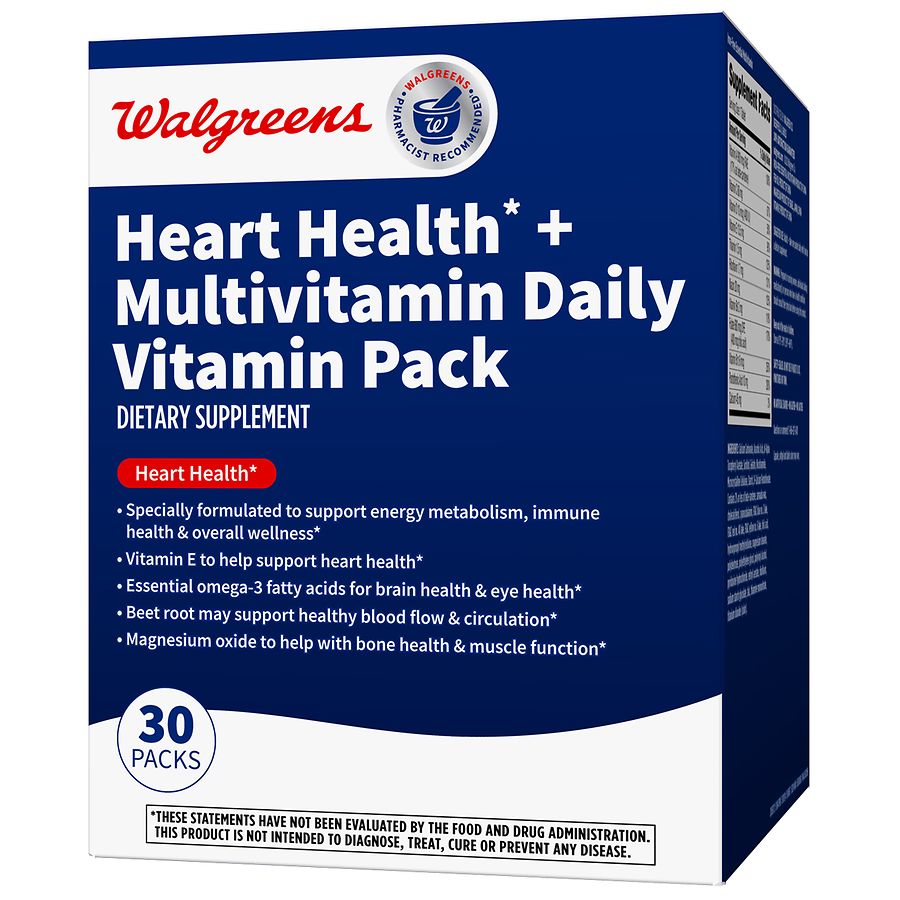 Walgreens Heart Health + Multivitamin Daily Vitamin Pack | Walgreens