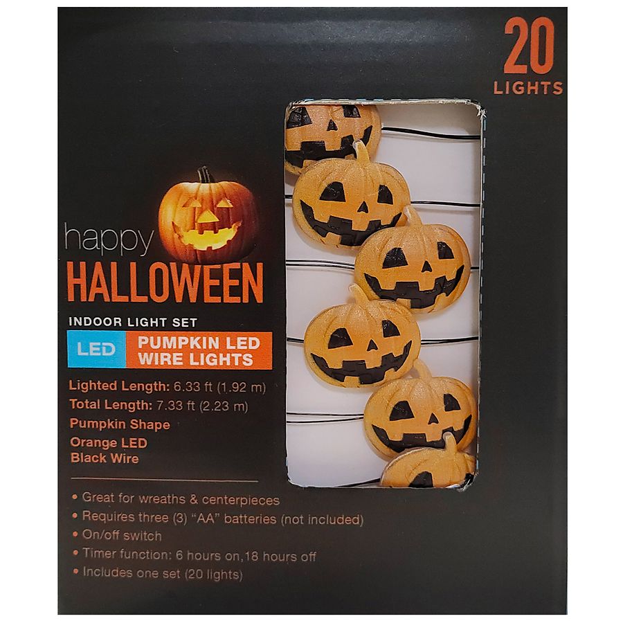Festive Voice Happy Halloween Pumpkin LED Wire Lights | Walgreens
