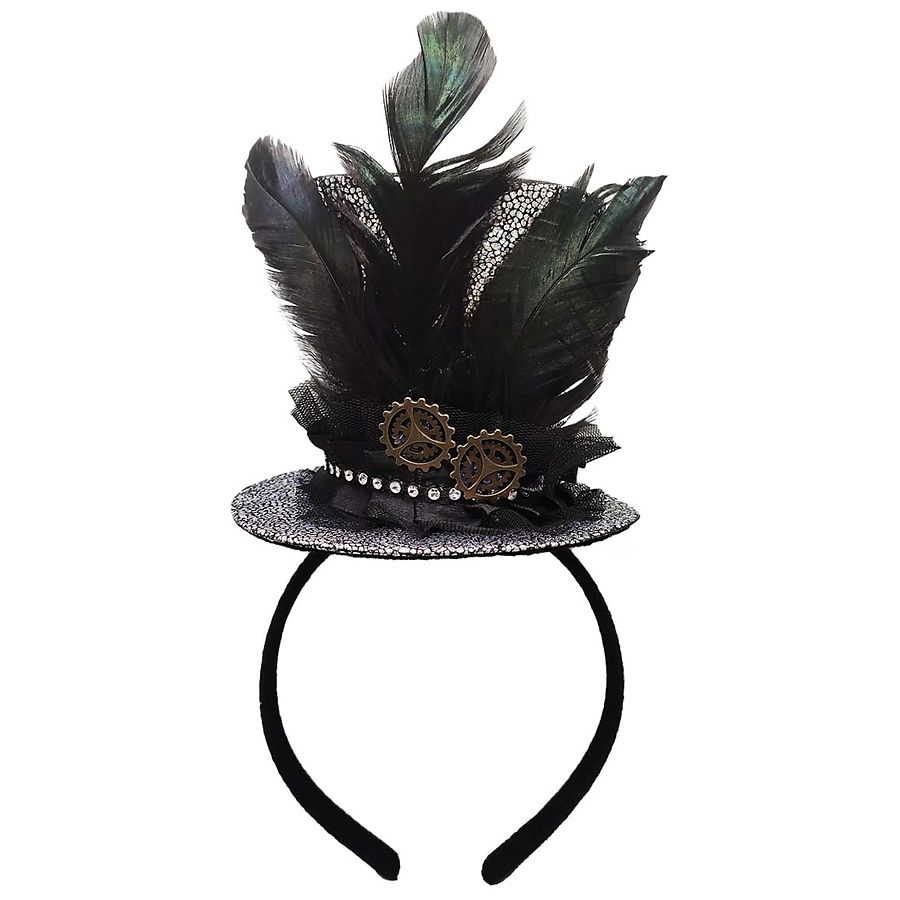 Festive Voice Happy Halloween Top Hat Headband Adult, Black | Walgreens