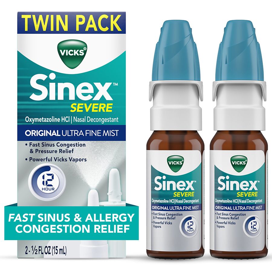 Vicks Sinex Nasal Original Ultra Fine Mist, Decongestant Medicine ...