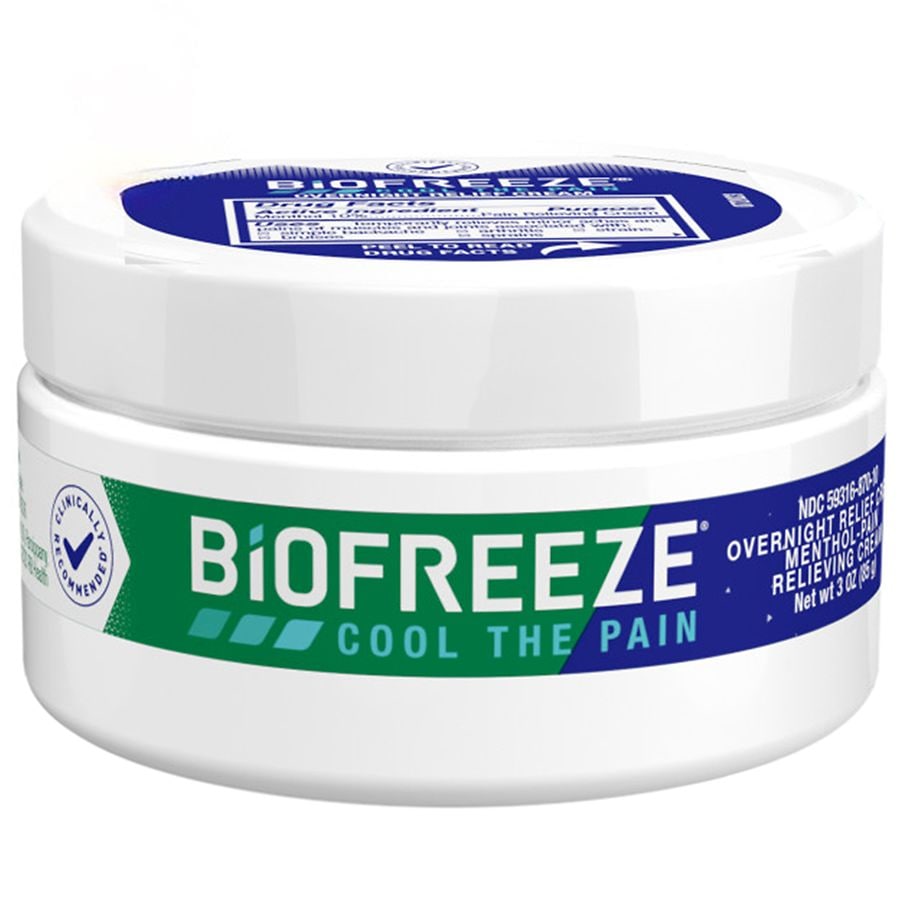 Biofreeze Overnight Pain Relief Cream, Backache Knee Muscle Joint and ...