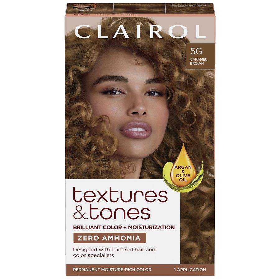 Clairol Textures & Tones Permanent Hair Dye, 5G Caramel Brown | Walgreens