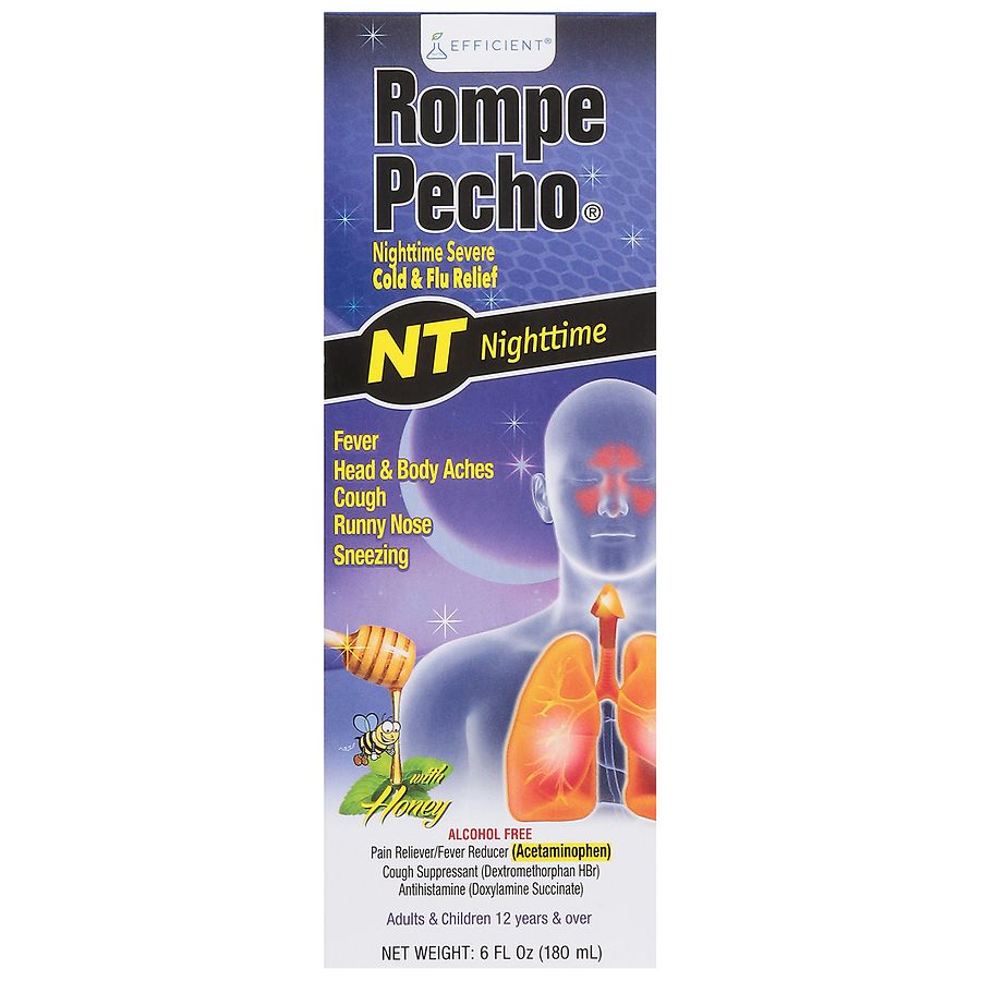 Rompe Pecho Nighttime Severe Cold & Flu Relief Honey | Walgreens