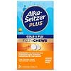 Alka-Seltzer Plus On The Go Cold & Flu Fizzy Chews Orange | Walgreens