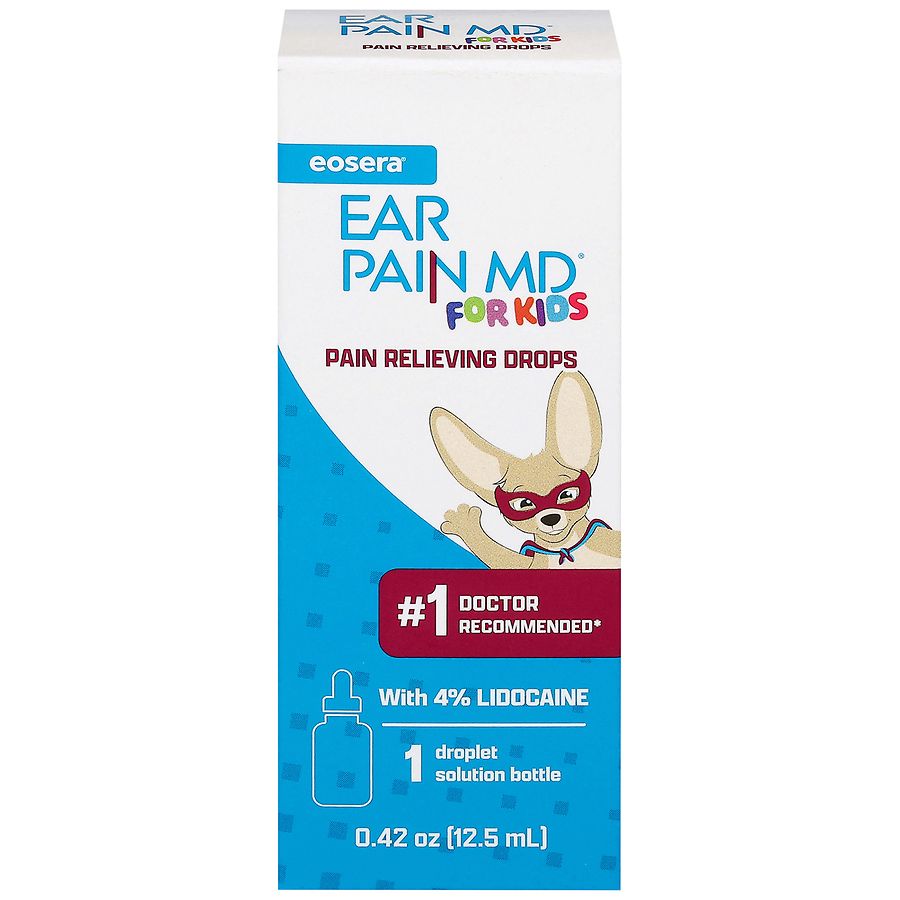 Ear Pain MD Kids Relief Drops with 4% Lidocaine | Walgreens