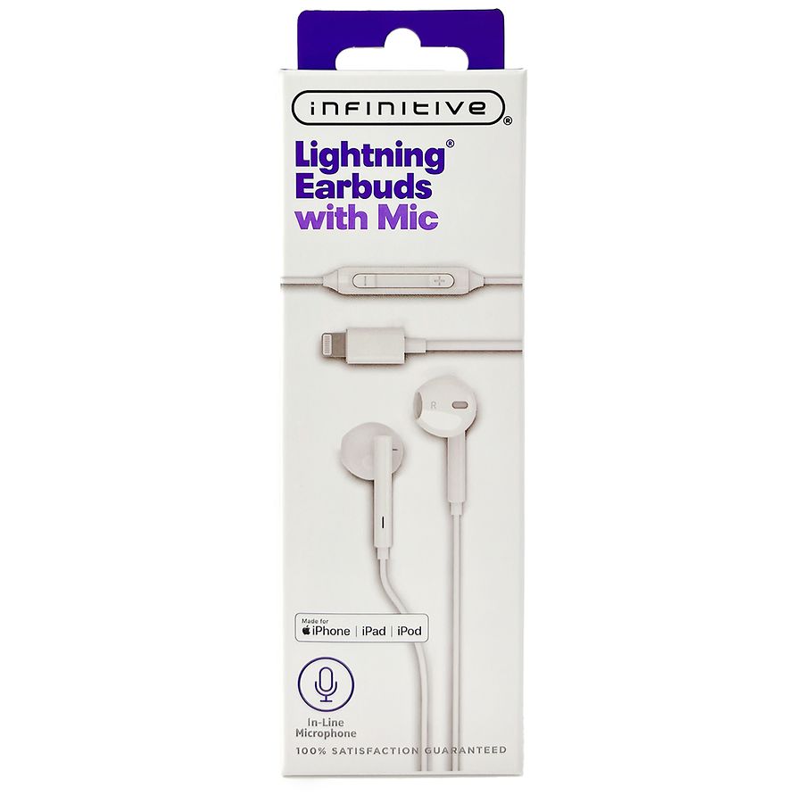 Infinitive Lightning Earbuds with Microphone | Walgreens