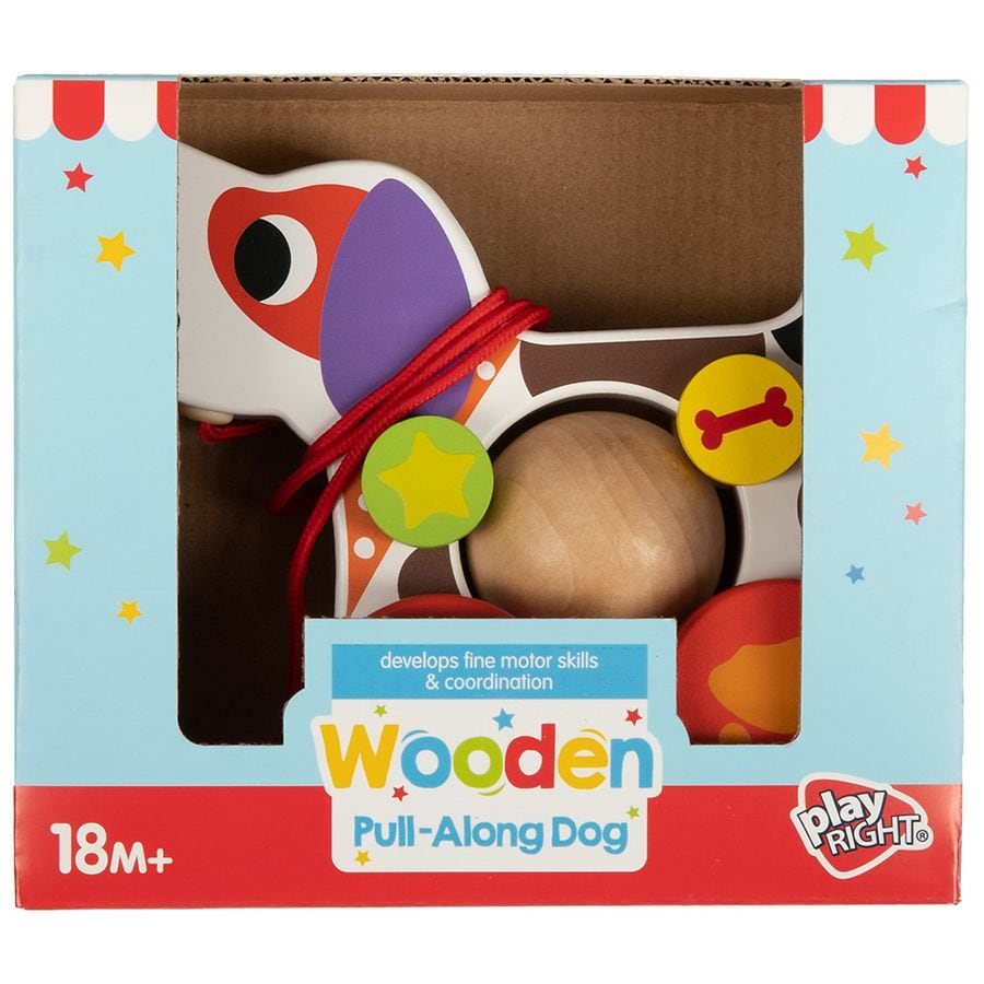 Playright Wooden Pull Along Dog | Walgreens