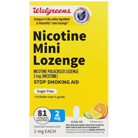 Walgreens Mini Nicotine Polacrilex Lozenge 2 mg Citrus | Walgreens