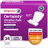 Walgreens Certainty Incontinence Ultra Thin Pads with Wings | Walgreens