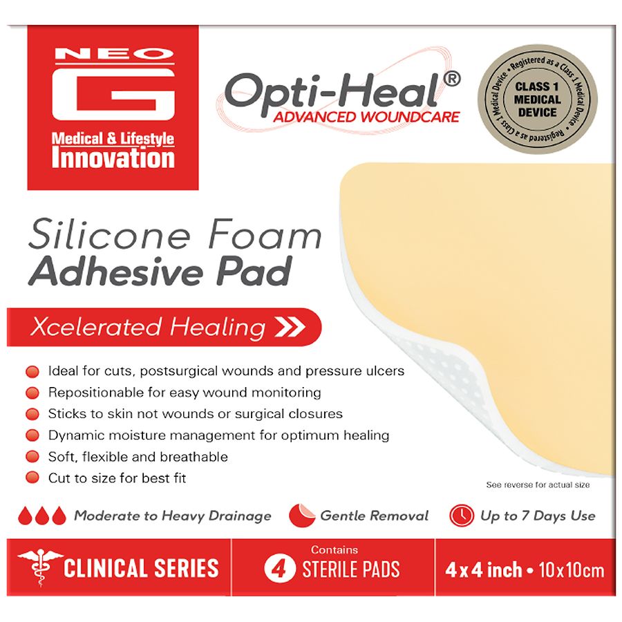 Neo G Opti-Heal Silicone Foam Absorbent Pad | Walgreens