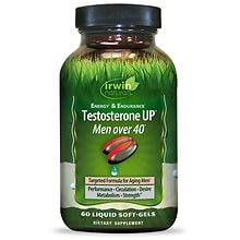 Irwin Naturals Energy & Endurance Testosterone UP Men Over 40 Softgels ...