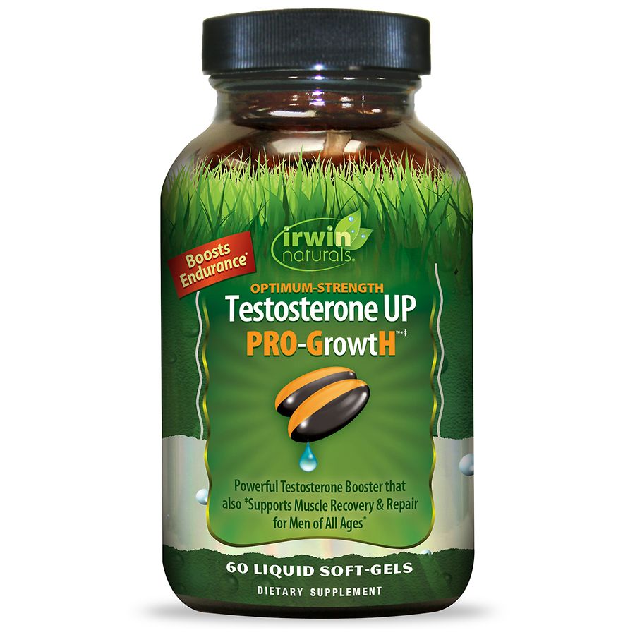 Irwin Naturals Optimum Strength Testosterone UP PRO-Growth Softgels ...