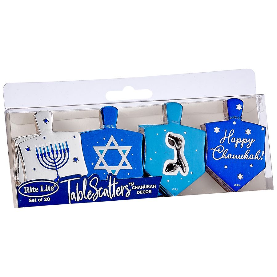 Rite Lite Chanukah Table Scatters Dreidels Blue Foil | Walgreens