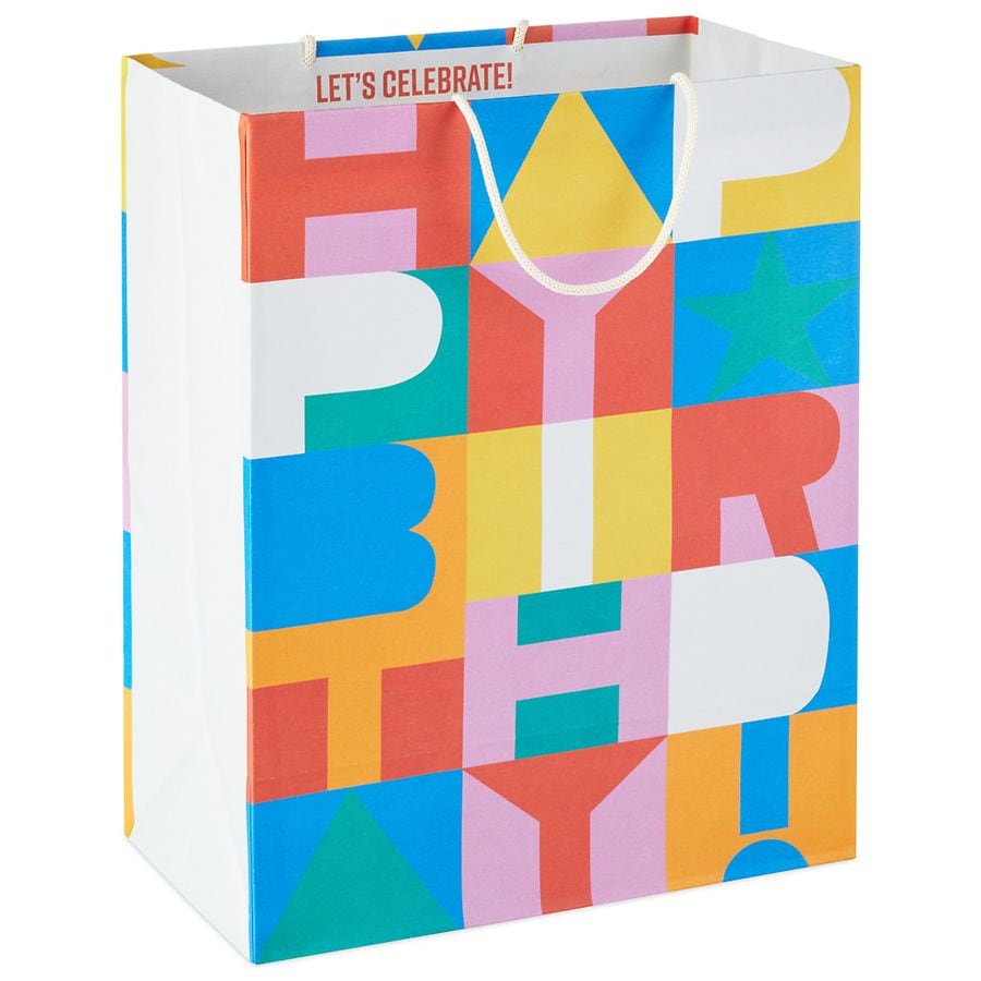 Hallmark Birthday Gift Bag (Color Block) Large | Walgreens