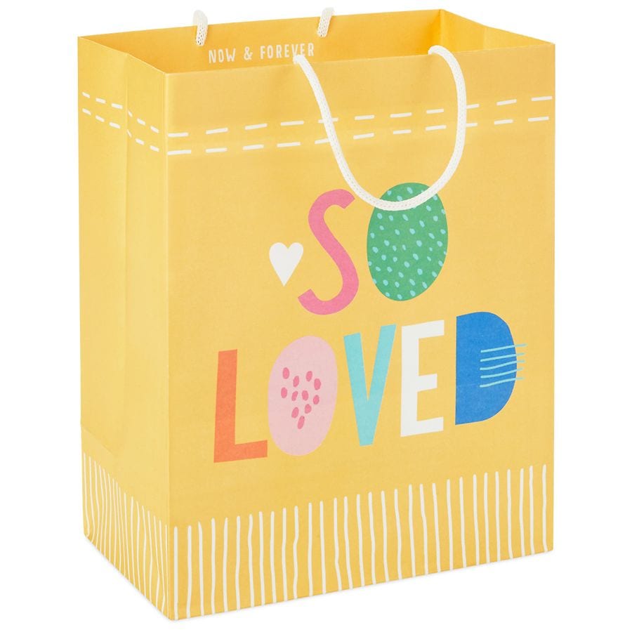 Hallmark Gift Bag (Pastel Lettering on Yellow) Medium | Walgreens