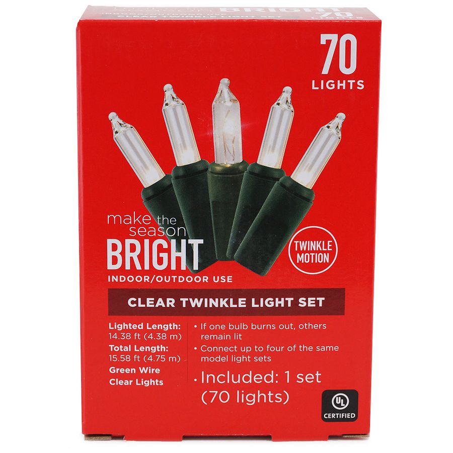 Festive Voice Make The Season Bright Twinkle Light Set Clear | Walgreens