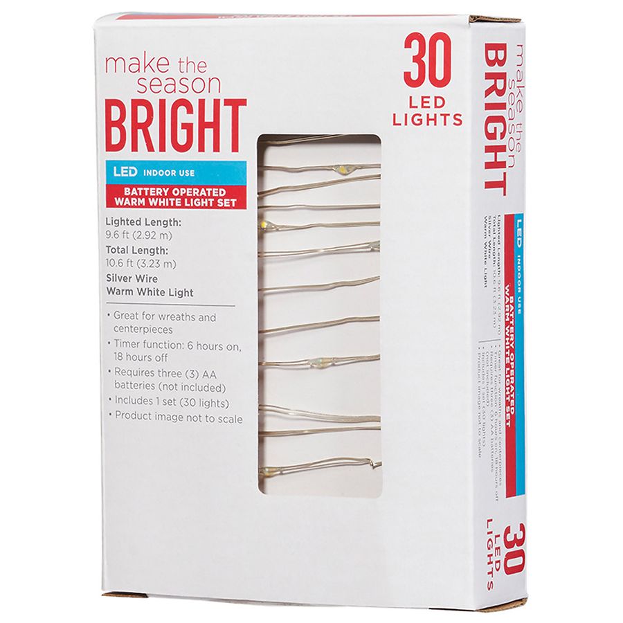Festive Voice Make The Season Bright LED Clear Wire Light Set | Walgreens