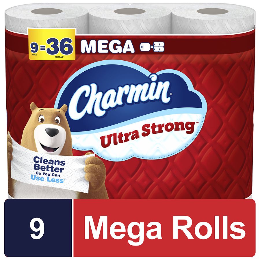 Charmin 2-Ply Toilet Paper Mega Rolls No scent, 220 Sheets Per Roll ...