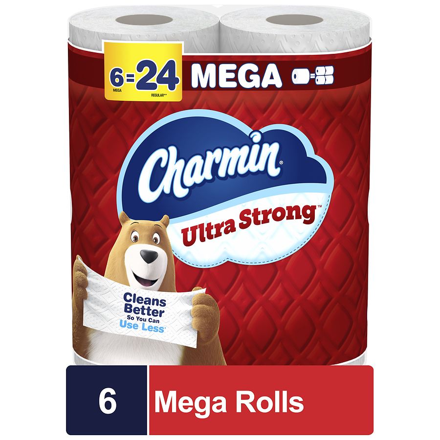 Charmin Ultra Strong Toilet Paper Mega Rolls 220 Sheets Per Roll White ...