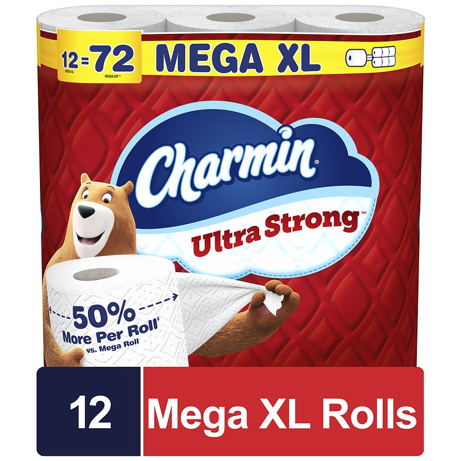 Charmin Toilet Paper Mega XL Rolls 330 Sheets Per Roll White | Walgreens
