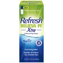 Refresh Relieva PF Xtra Lubricant Eye Drops, Multi Dose, Preservative ...