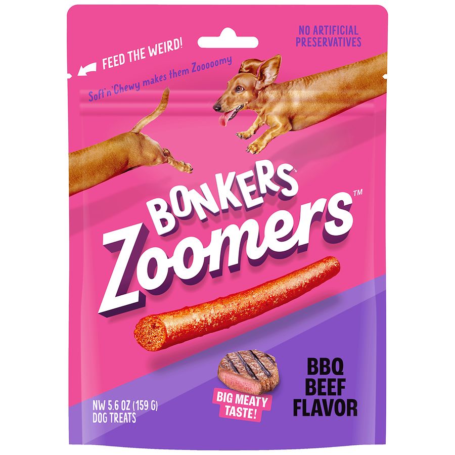 BONKERS Zoomers Soft and Chewy Dog Sticks Treats | Walgreens