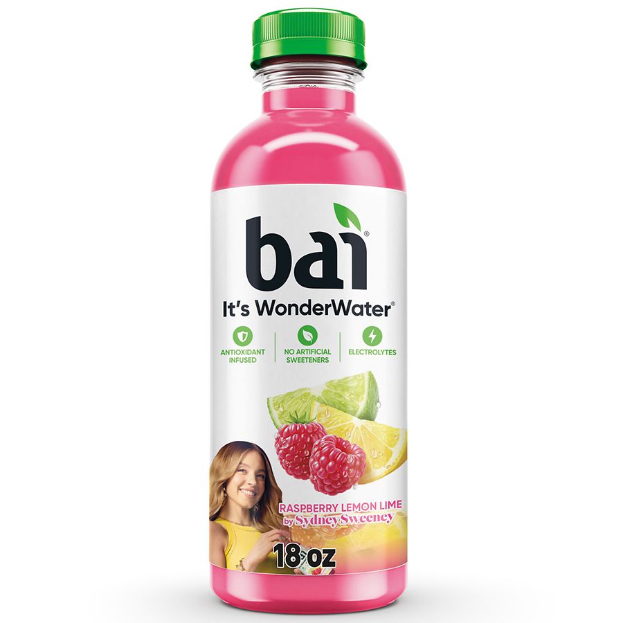 Bai Bai Water Beverage Raspberry Lemon Lime Raspberry Lemon Lime ...
