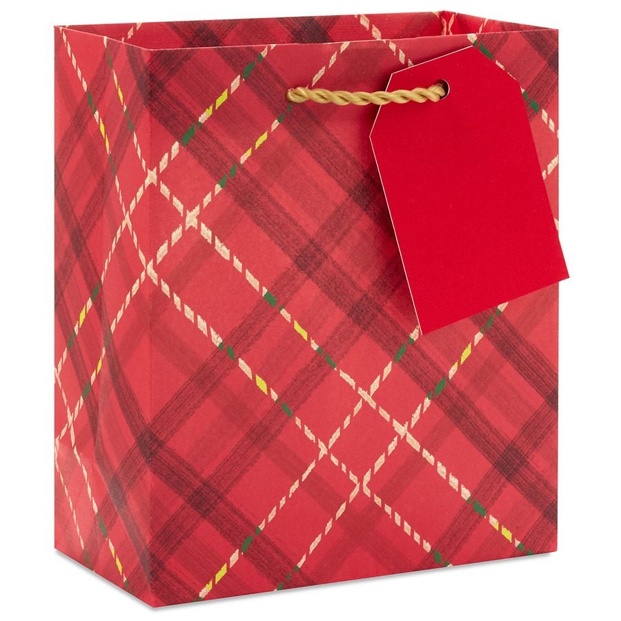 Hallmark Red Plaid Holiday Gift Bag Small | Walgreens