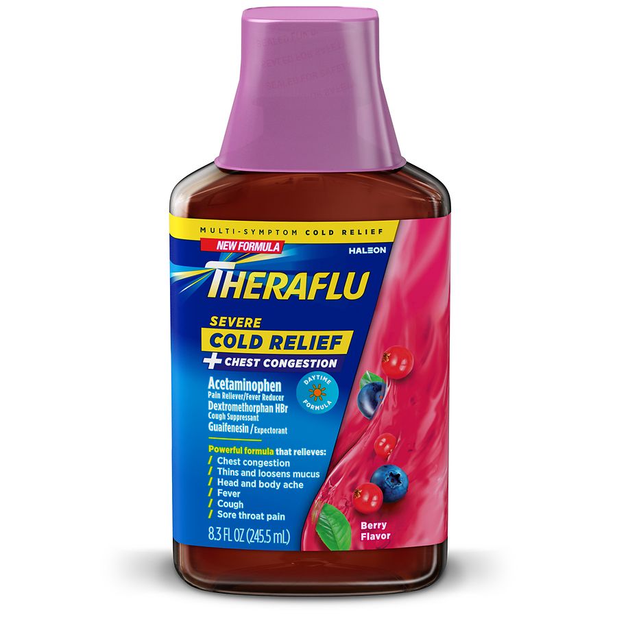 TheraFlu Severe Cold and Flu Syrup Berry | Walgreens