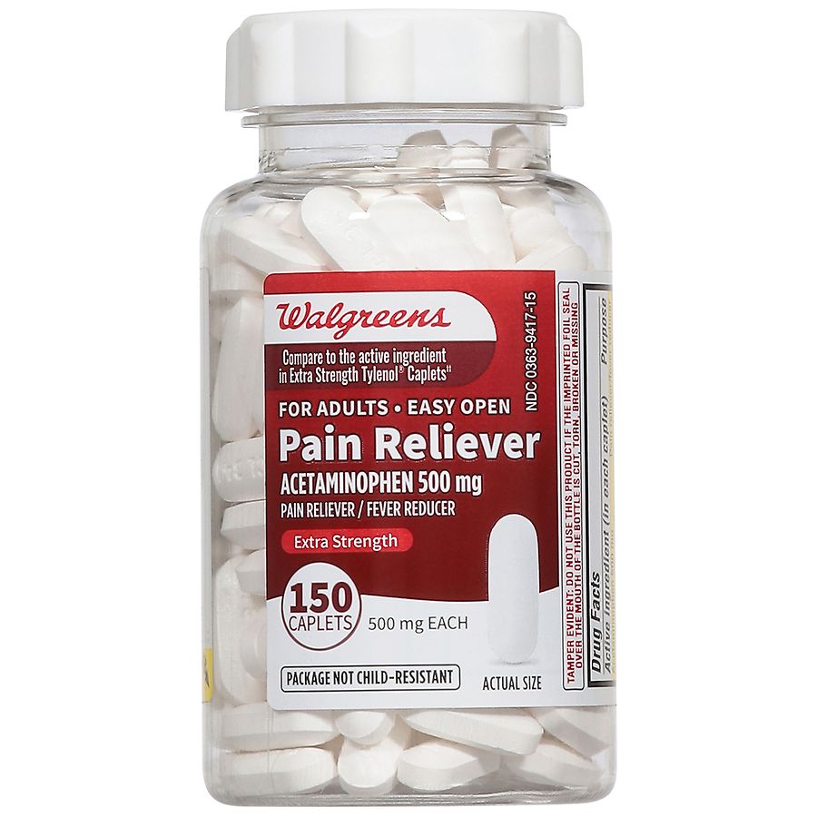 Walgreens Pain Reliever Acetaminophen 500mg | Walgreens