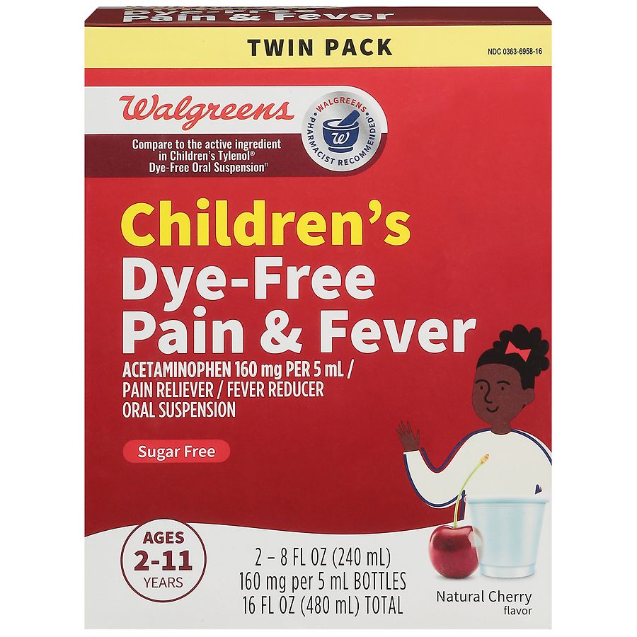 Walgreens Children's Dye-Free Pain & Fever Cherry | Walgreens