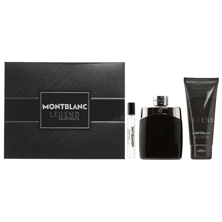 Mont Blanc Legend Men's Eau De Toilette, Shower Gel and Mini Eau De ...