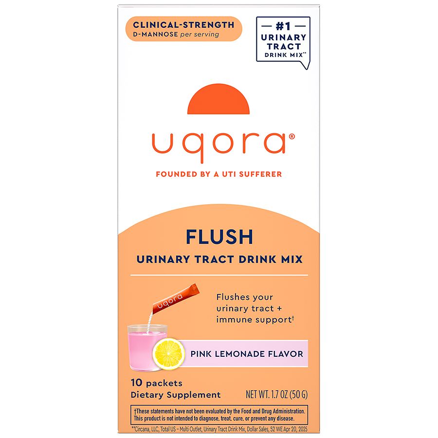 Uqora Flush Urinary Tract Health Drink Mix Pink Lemonade | Walgreens
