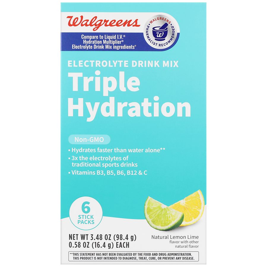 Walgreens Triple Hydration Electrolyte Drink Mix Stick Packs | Walgreens