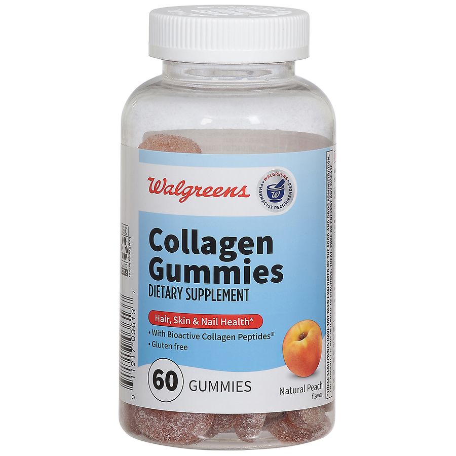 Walgreens Collagen Gummies Natural Peach | Walgreens