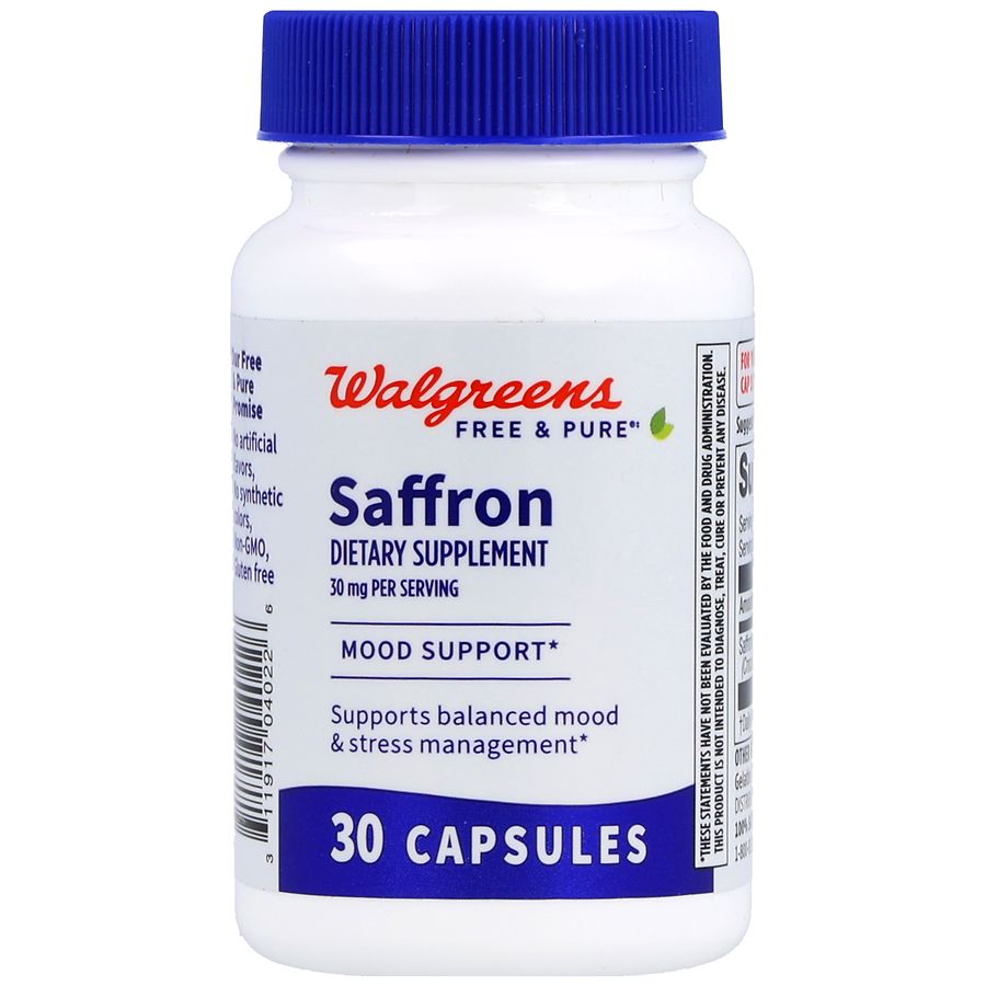 Walgreens Free & Pure Saffron 30 mg Capsules | Walgreens
